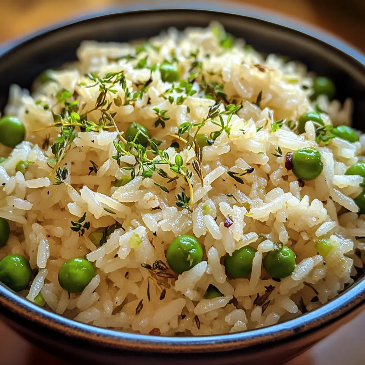 Easy & Delicious Thyme Rice & Green Peas Recipe