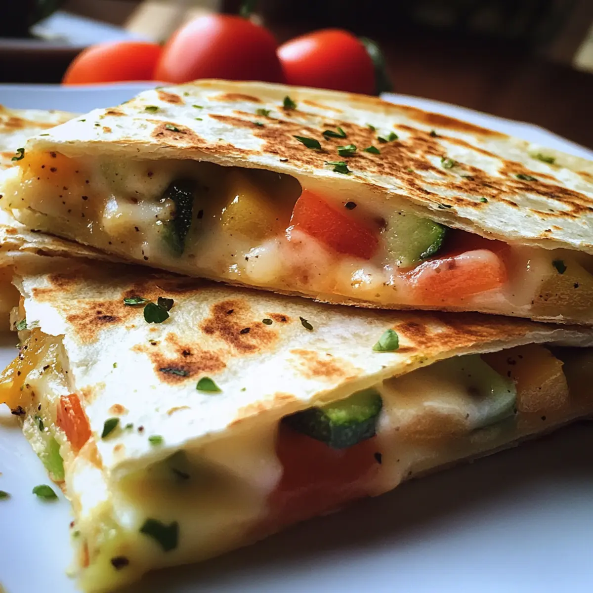 Easy Delicious Crispy Cheesy Veggie Quesadilla Triangles Recipe