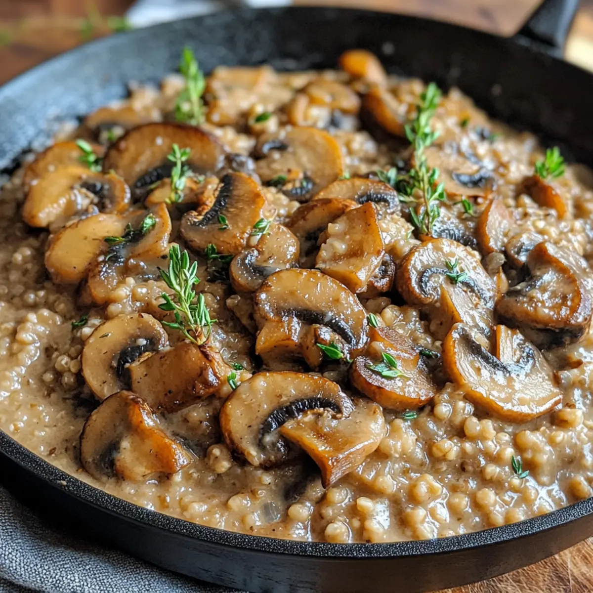 Easy Tasty Creamy Mushroom Buckwheat Skillet Recipe You’ll Love